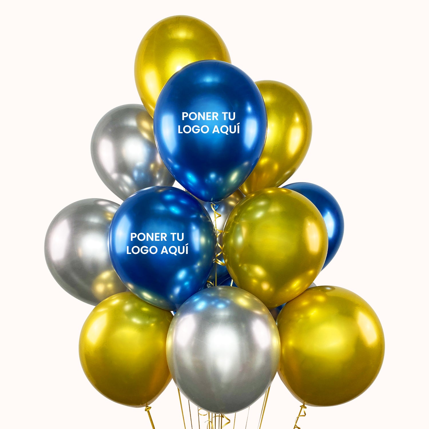 Globos Látex Cromados con Logo - Corporativo – Globilandia Perú